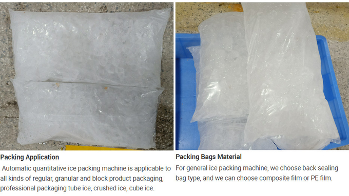 Energy Saving Automatic Industrial Ice Packing Machine For Cube Ice ...